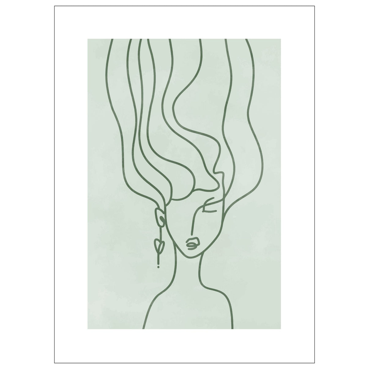 Green Abstract - grafisk plakat | postergalleriet.no – POSTERGALLERIET